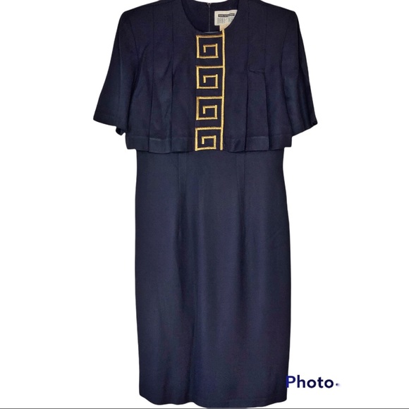 Vintage | Dresses | Vintage Dani Max Lois Snyder Greek Key Dress Sz 8 ...